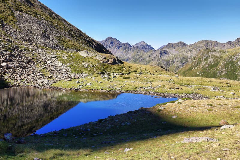 Tristaina High Mountain Lakes in Pyrenees Stock Image - Image of lakes ...