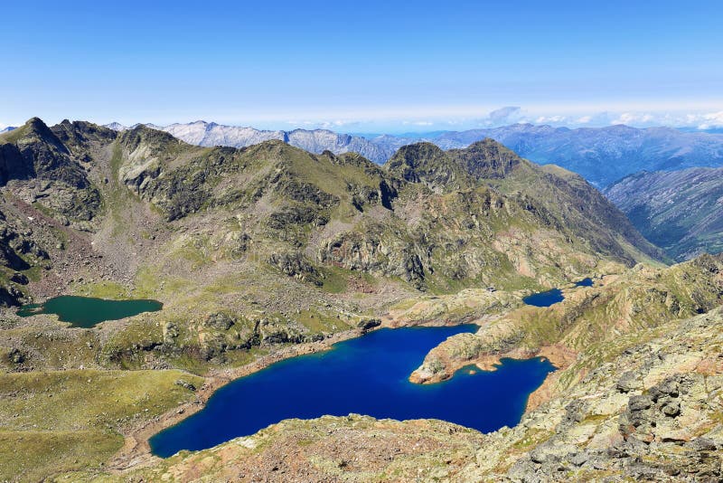 Tristaina High Mountain Lakes in Pyrenees Stock Image - Image of hiking ...