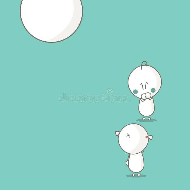 Triste adiós o adiós ilustración del vector. Ilustración de problema ...