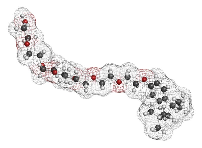Triton X-100 Detergent Molecule. Skeletal Formula Stock Illustration ...