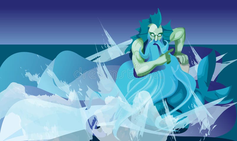 Triton, god stock vector. Illustration of lord, greek - 10874626