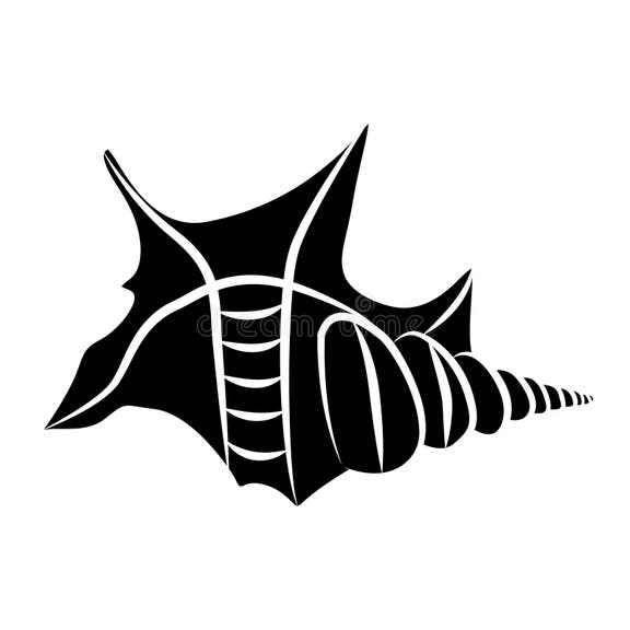 Triton Shell Vector Icon Design. Marine World Flat Icon Stock Vector ...