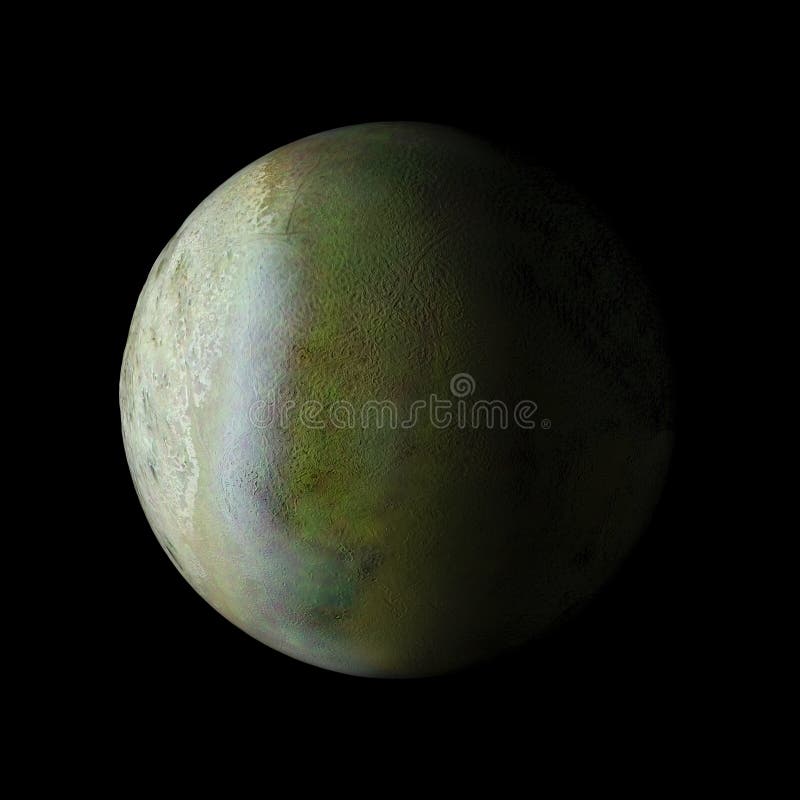 Triton Solar System Planet on Black Background 3d Rendering. Elements ...