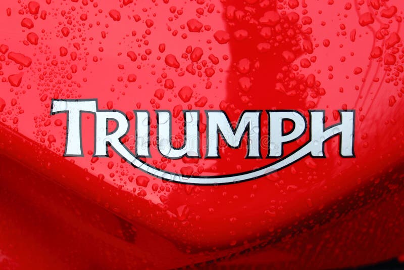 Triumph bike tank editorial photo. Image of waterdrops - 50359916