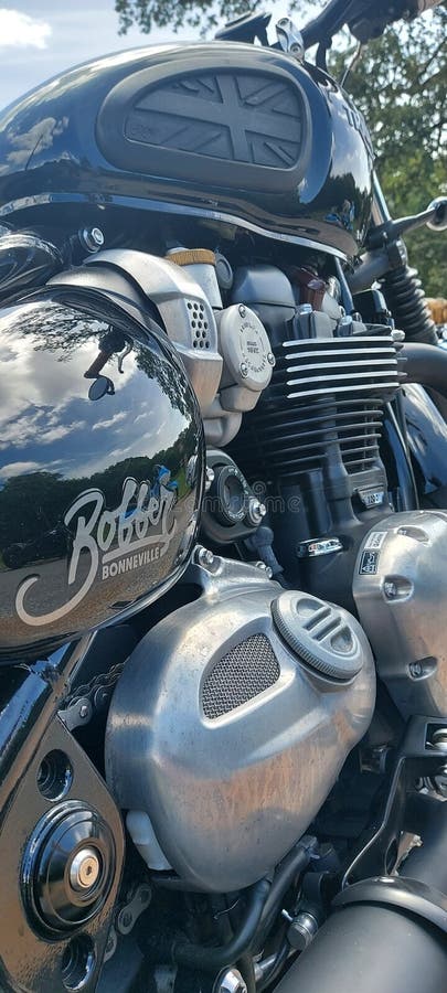 Triumph Bobber motorcycle. editorial image. Image of bike - 284148545