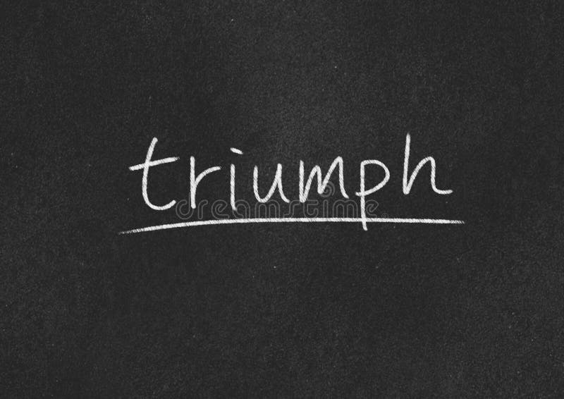 Word Triumph from Wooden Blocks Stock Photo - Image of achievement ...