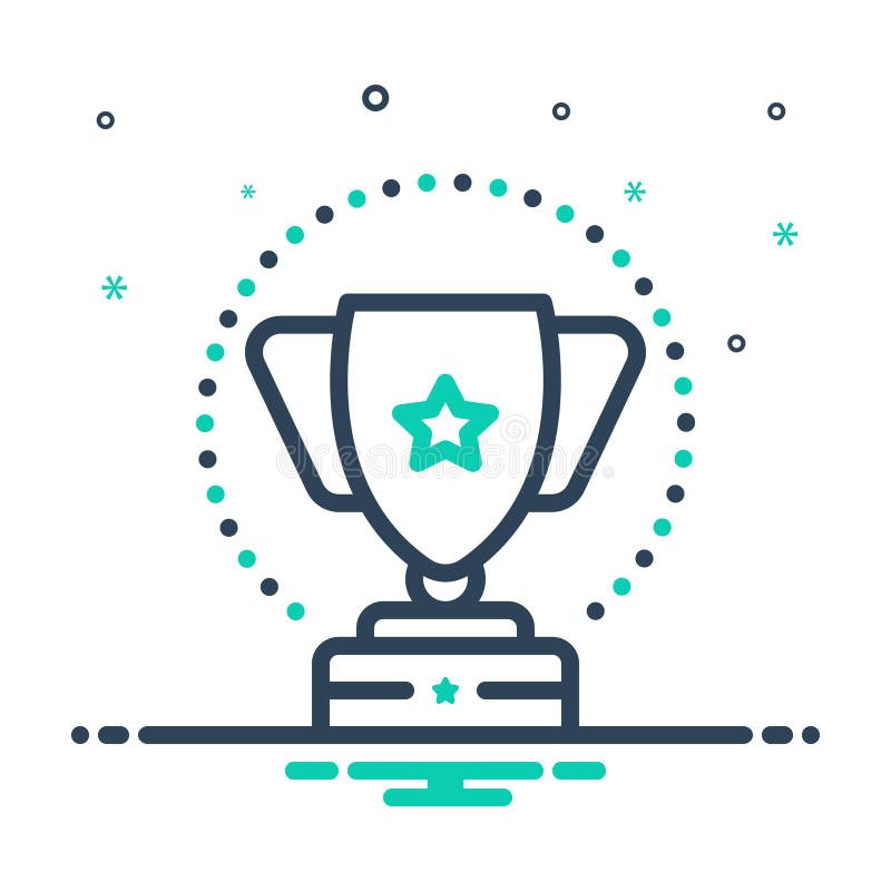 Mix Icon for Triumph, Victory and Win Stock Vector - Illustration of ...