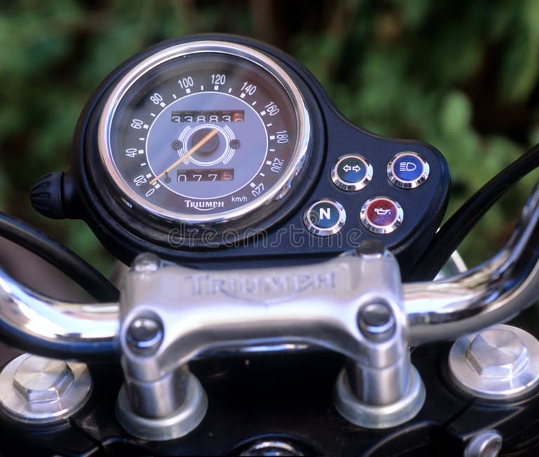 Triumph instrument panel editorial image. Image of design - 27031770