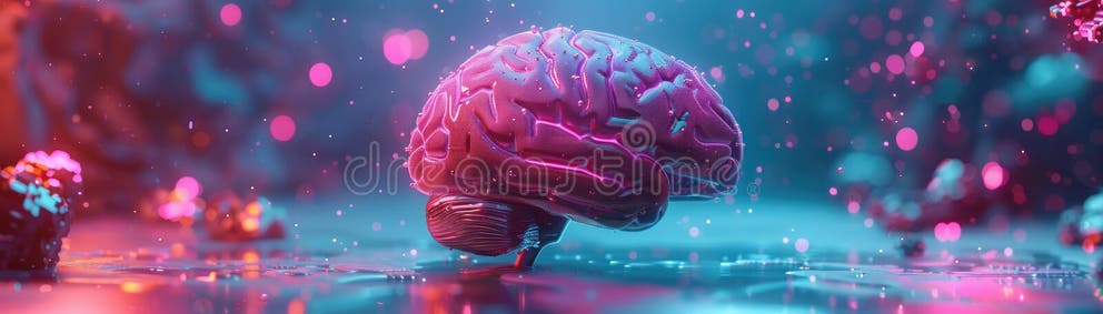 Triumph of Intelligence Over Challenge a Dynamic Scene of an AI Brain ...