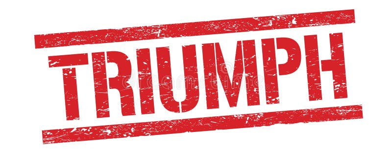 TRIUMPH Text on Red Vintage Lines Stamp Stock Illustration ...