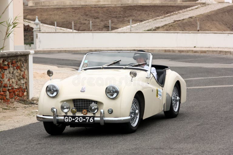 Triumph TR2 during Rally Sprint Editorial Stock Image - Image of road ...