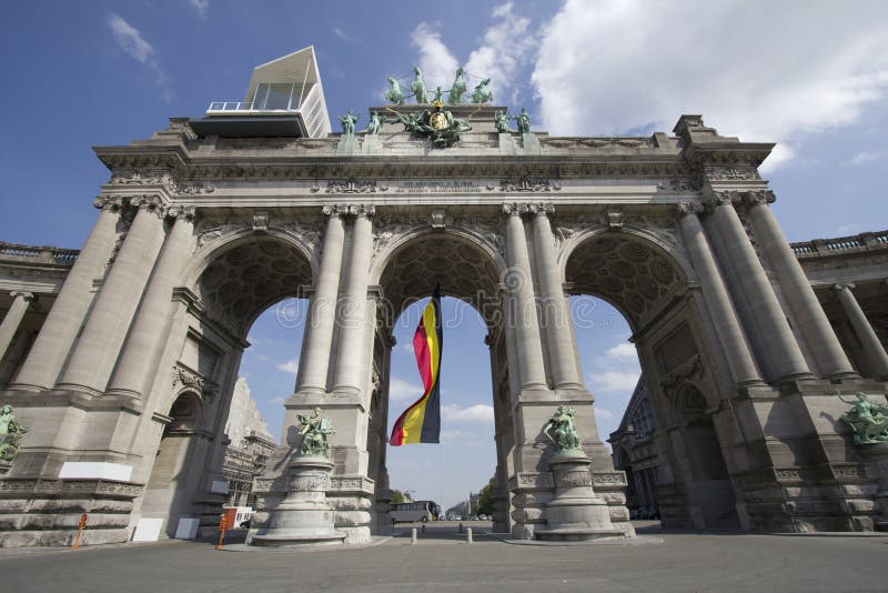 Triumphal Arch in Brussels stock image. Image of triomphe - 20627685
