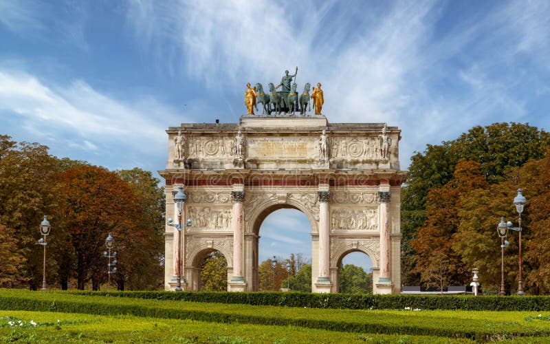Triumphal Arch of the Carousel at the Place Du Carrousel in Paris ... Triumphal Arch of the Carousel at the Place Du Carrousel in Paris ...