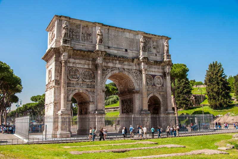 The Triumphal Arch of Constantine in Rome Editorial Image - Image of ...