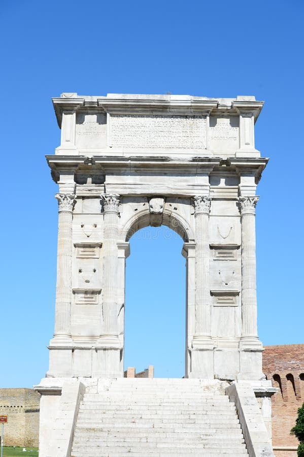 Triumphal Arch of Emperor Troyan in Ancona Stock Photo - Image of tour ...