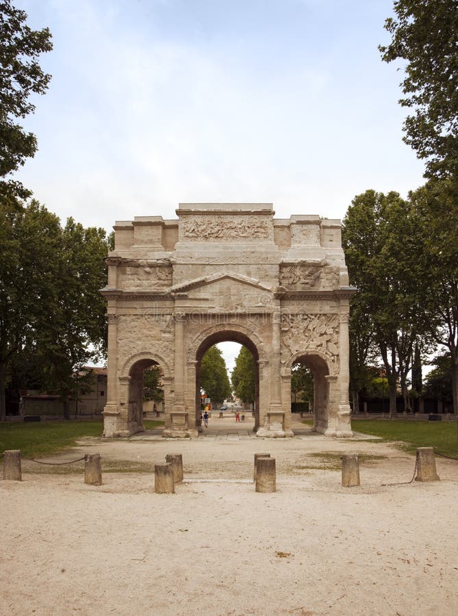 Triumphal Arch at Orange stock photo. Image of france - 380611976