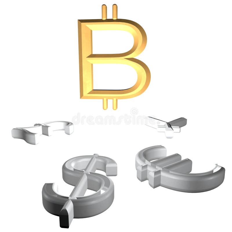 Triumphant Bitcoin stock illustration. Illustration of pound - 36263043