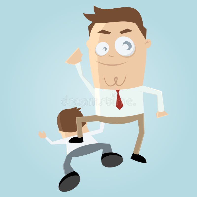 Triumphant cartoon man stock vector. Illustration of rivalry - 28221072