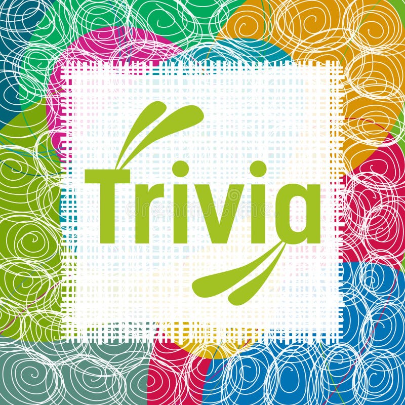 Trivia Colorful Background Jute Texture White Text Stock Illustration ...