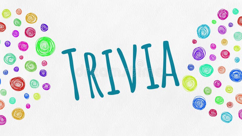 Trivia Colorful Circular Scribble Elements Left Right Blinking Text ...