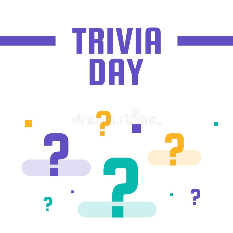 Trivia Day Banner Illustration Design Stock Illustration - Illustration ...
