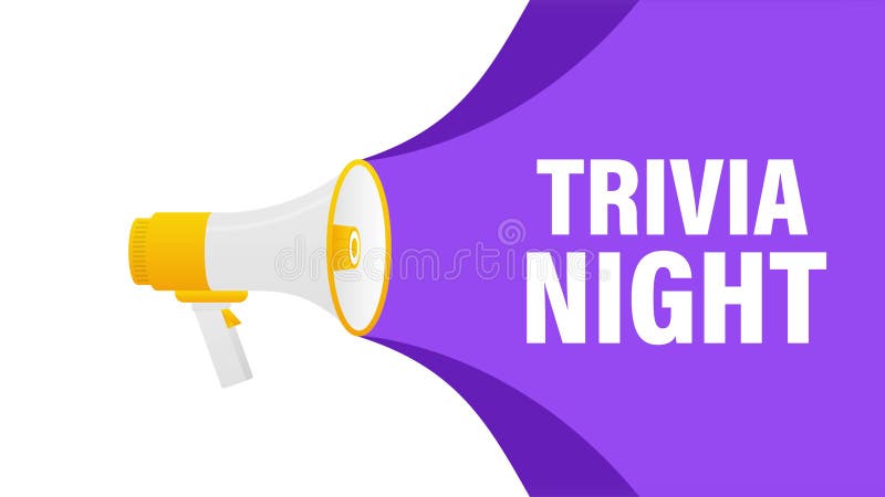 Trivia Night Banner in 3D Style on White Background. Motion Graphics ...