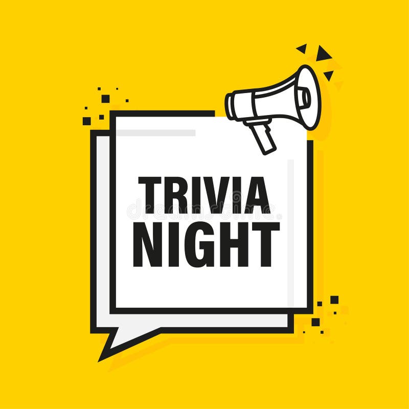 Trivia Night Banner in 3D Style on White Background. Vector ...