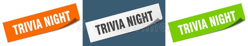 Trivia Night Banner. Trivia Night Speech Bubble Label Set. Stock Vector ...