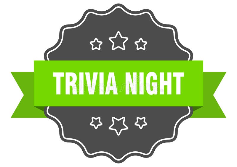 Trivia Night Label. Trivia Night Isolated Seal. Sticker. Sign Stock ...