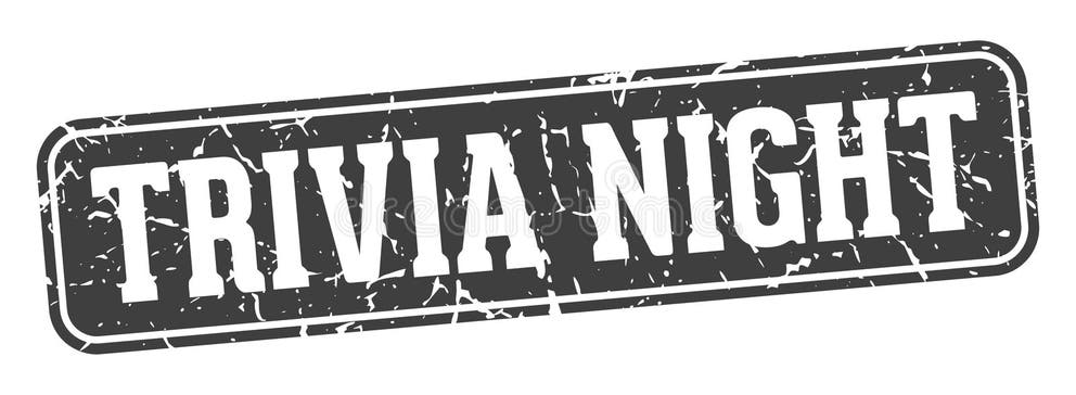 Trivia Night Rectangular Sign. Trivia Night Stamp Stock Vector ...