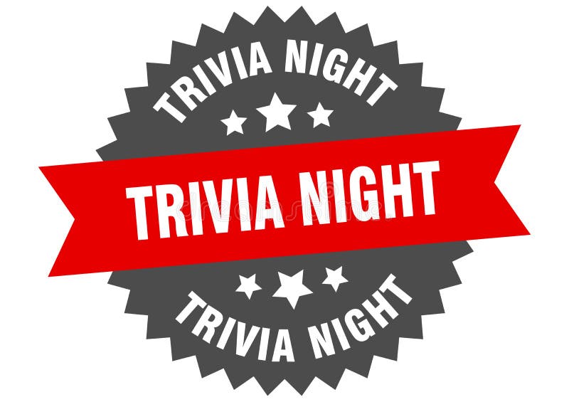 Trivia Night Sign. Trivia Night Circular Band Label. Trivia Night ...