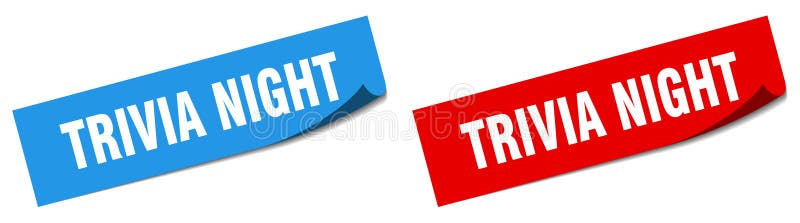 Trivia Night Sticker. Trivia Night Sign Set Stock Vector - Illustration ...