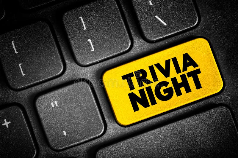 Trivia Night Text Concept Button on Keyboard for Presentations and ...