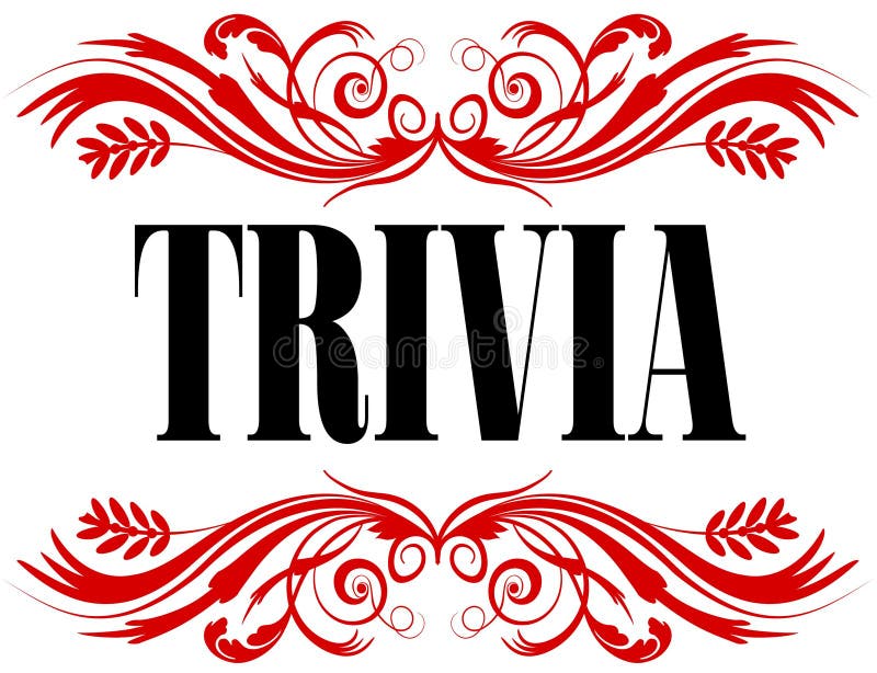 TRIVIA Red Floral Text Frame. Stock Illustration - Illustration of ...