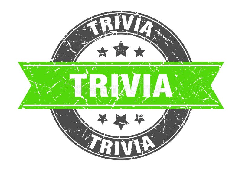Trivia Round Stamp with Ribbon. Label Sign Stock Vector - Illustration ...