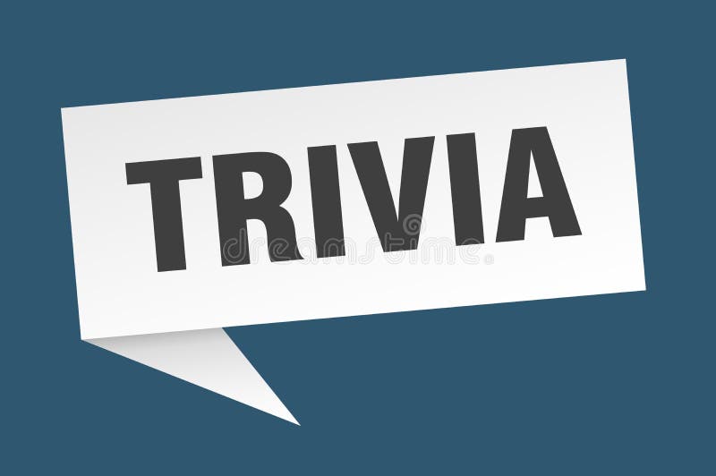 Trivia Speech Bubble. Trivia Ribbon Sign Stock Vector - Illustration of ...