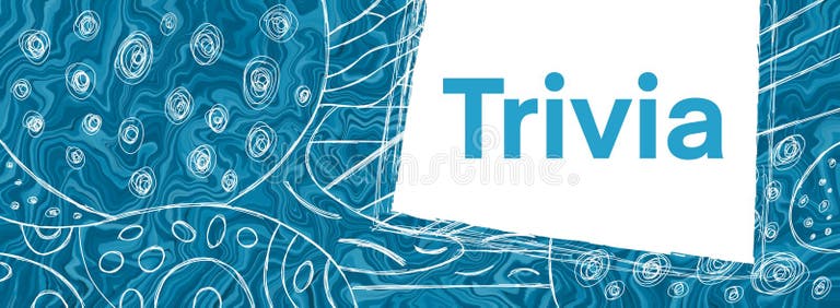 Trivia Blue Doodle Scribble Texture Liquid Text Stock Illustration ...