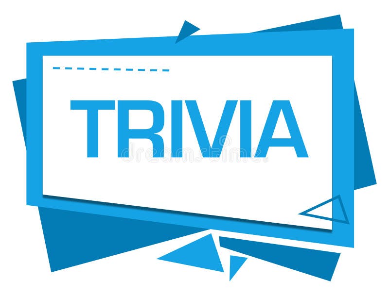 Trivia Blue Squares Triangles Text Stock Illustration - Illustration of ...