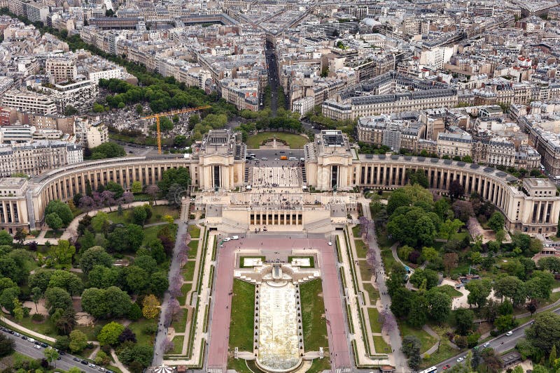 Trocadero Fa Il Giardinaggio Parigi Fotografia Stock - Immagine di ...