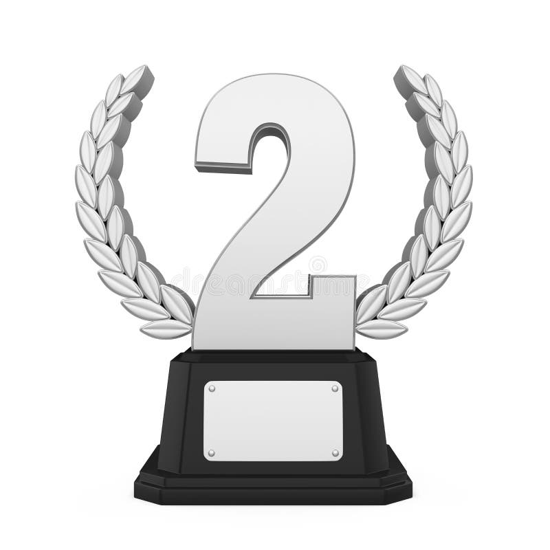 Troféu De Prata Do Segundo Lugar Isolado Ilustração Stock - Ilustração ...