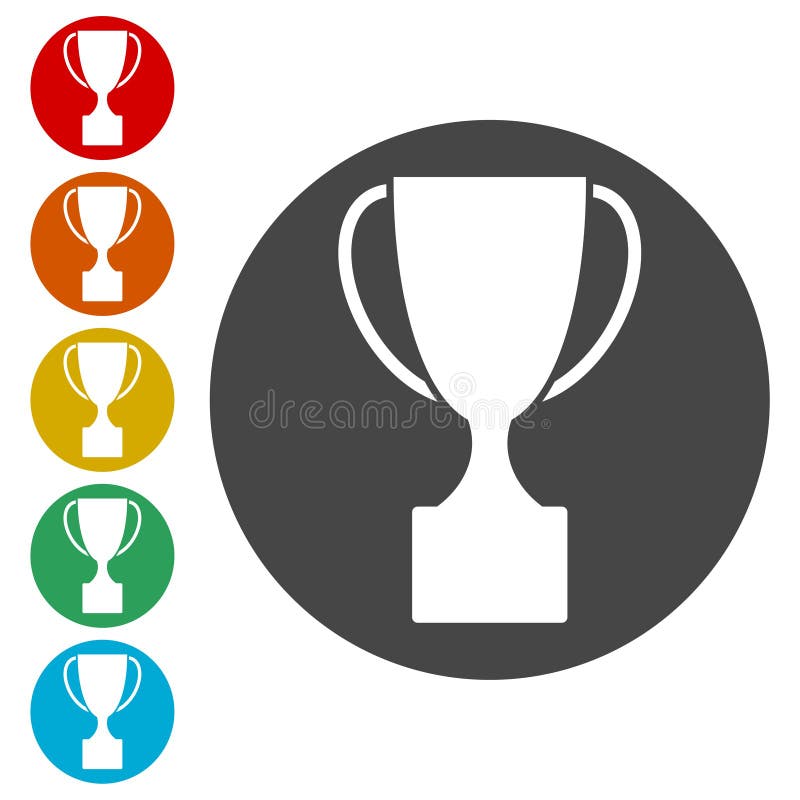 Trofeempictogram Trofee Cup Flat Icon Vector Illustratie - Illustration ...