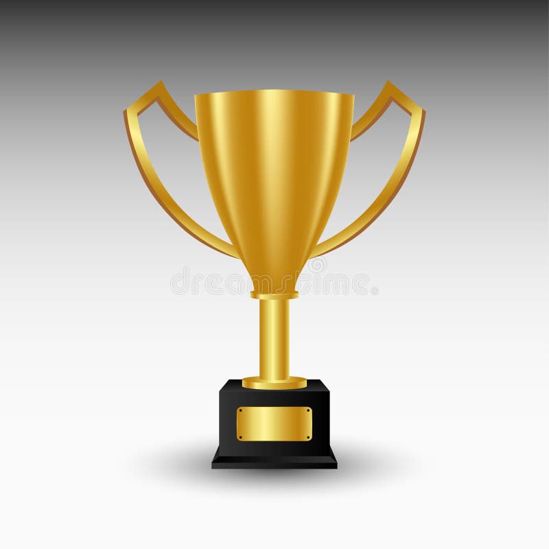 Trofeo De Oro Taza Realista Del Trofeo Del Oro Vector Ilustración del ...
