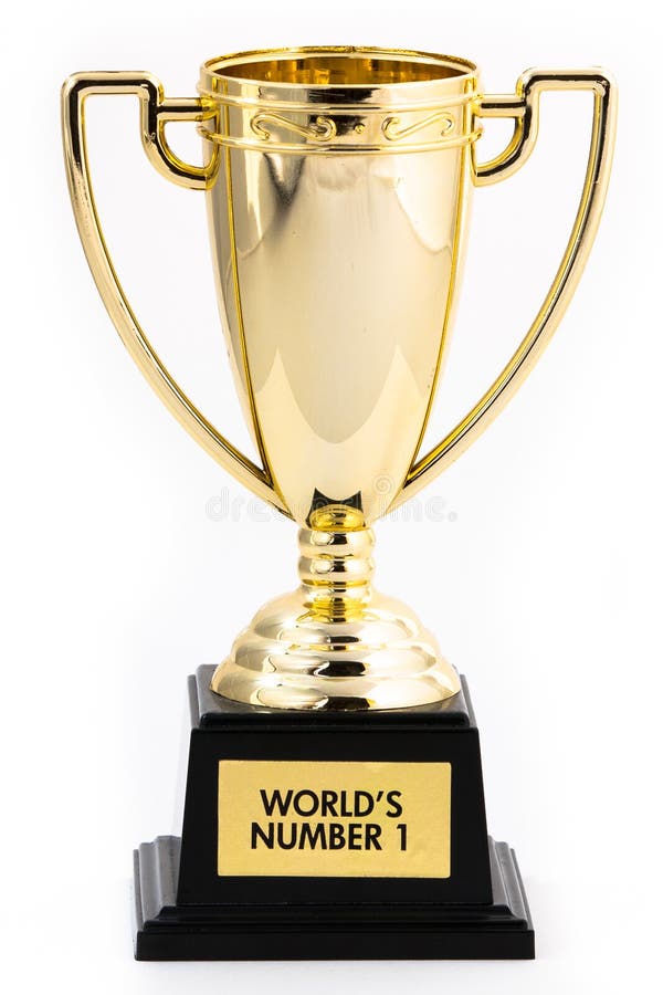 Trofeo Del Número 1 Del Mundo Imagen de archivo - Imagen de primer ...