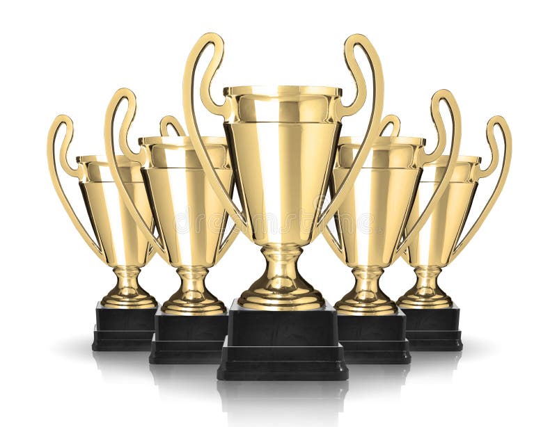 Trofeos stock de ilustración. Ilustración de dorado, triunfo - 38308916