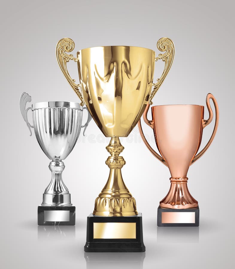 Trofeos foto de archivo. Imagen de fondo, campeón, plata - 53968930
