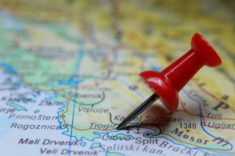 Trogir Croatia Map Stock Photos - Free & Royalty-Free Stock Photos from ...