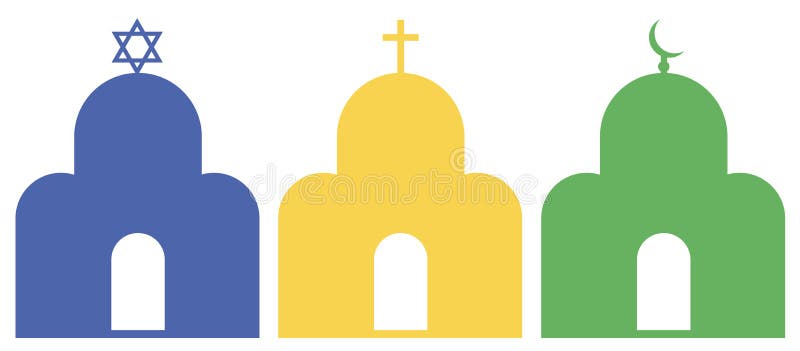 Trois Religions Monothéistes Illustration Stock - Illustration du image ...