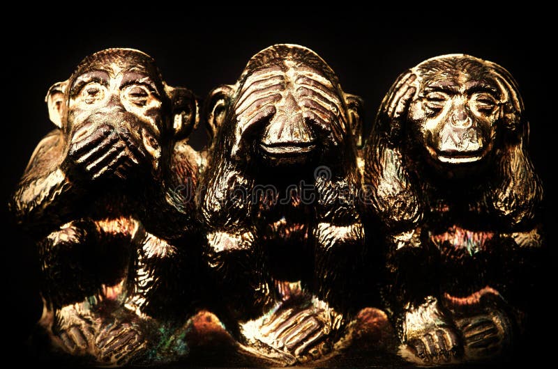 Trois singes photo stock. Image du animaux, mammifère - 42329448