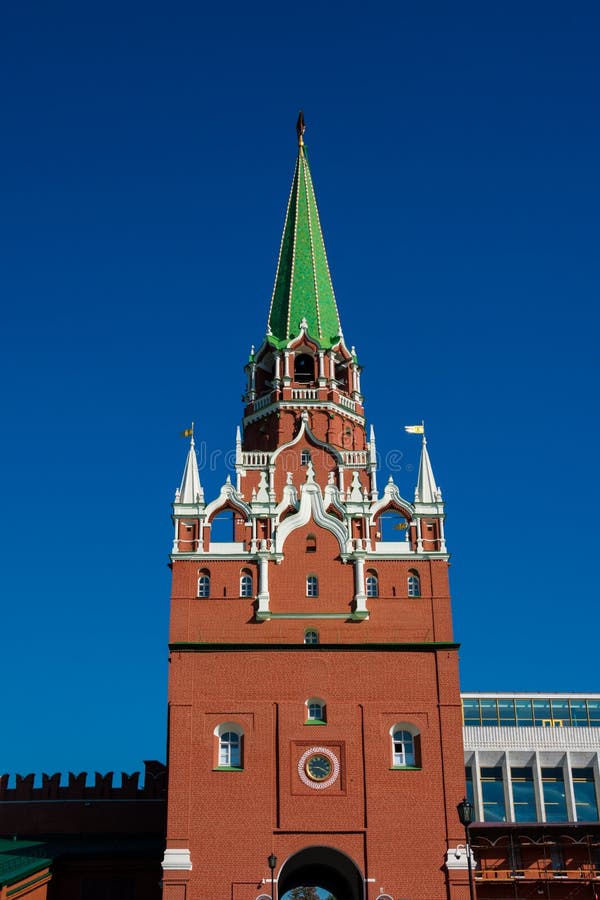 The Troitskaya Tower Literally Trinity Tower Stock Photo - Image of ...