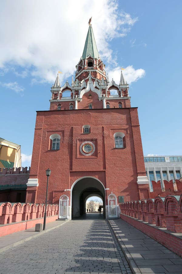 Troitskaya Tower Moscow Kremlin Stock Photo - Image of tourism, tower ...